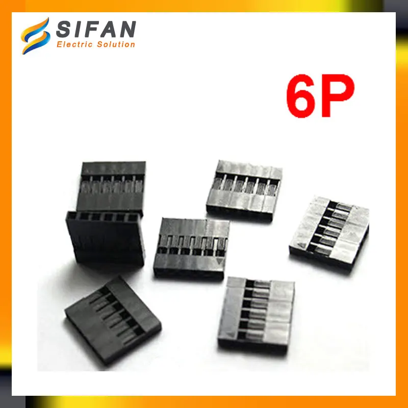 1000pcs/lot 6 Pin Dupont Shell /plug, jumper Wire Cable Dupont Housing ...