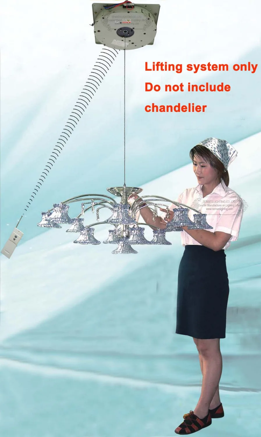 50KG 4M Electric Winch For Chandelier Lighting Lifter Hoist Light ...