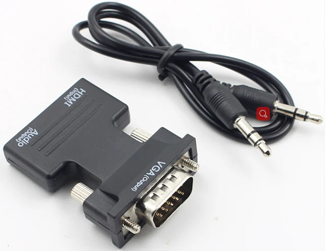 kebidu High Quality HDMI to VGA/3.5 mm Audio Jack Converter Adapter ...
