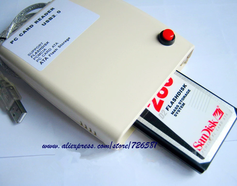 USB 2.0 to 68 pin ATA PCMCIA Flash Disk Memory Card Reader CardBus Card ...