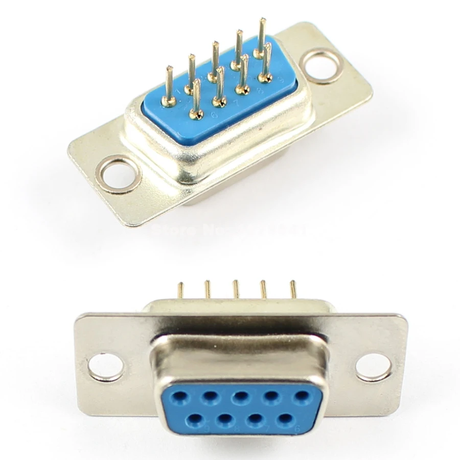 100pcs D SUB DIP 9 핀 암 솔더 유형 스트레이트 커넥터 소켓 DB9F|socket connector|socket ...