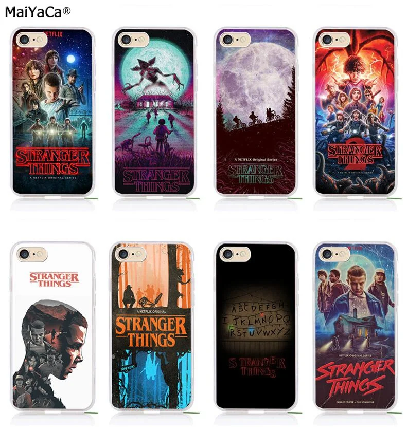 Stranger things soft clear transparent silicone phone case for iphone ...