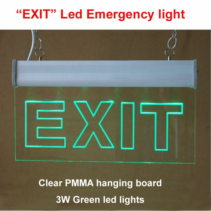 Free Shipping LED Light Emergency Exit Sign Clear PMMA Acrylic Board Free Shipping LED Light Emergency Exit Sign Clear PMMA Acrylic Board