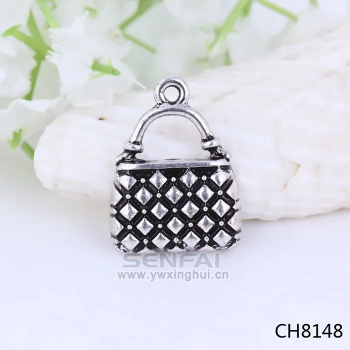 10PCs Wholesale Tibetan Silver Women Handbag Charms Kawaii Handbag ...