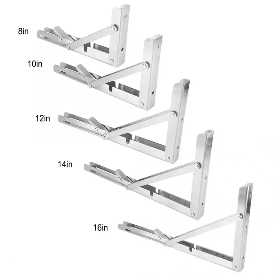 Wall Bracket Stainless Steel Wall Mounted Folding Bracket Corner ...