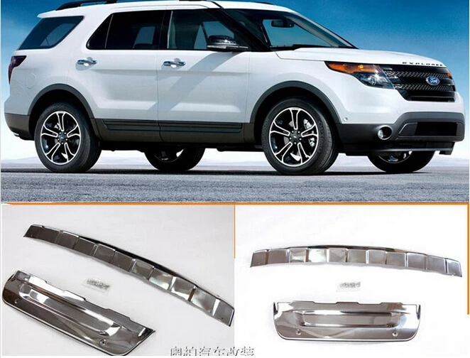 Top Quality Stainless steel Front + Rear Bumper Protector Guard Skid ...