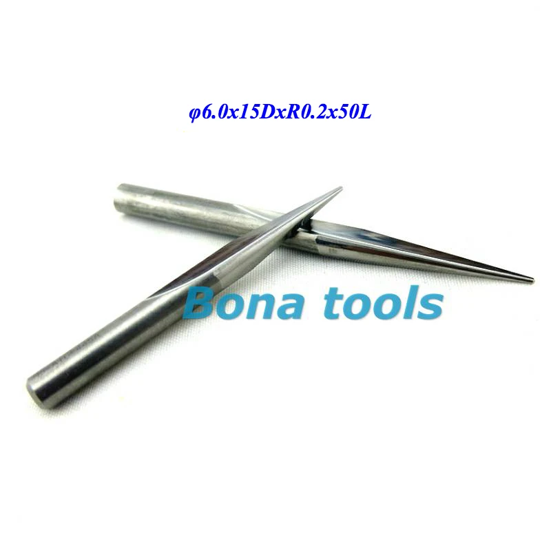 6mm*15degree*R0.2*50L,5pcs CNC carbide wood End Mill,woodworking insert ...