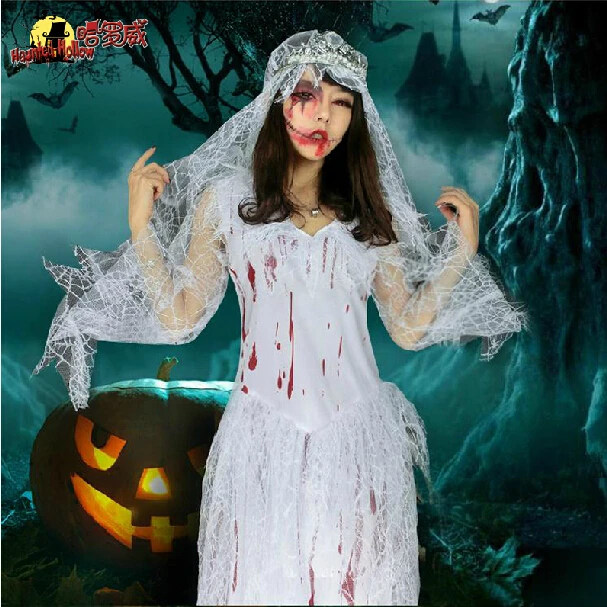 Sexy Bloody Bride Costume Halloween Costumes for women Free Shipping ...