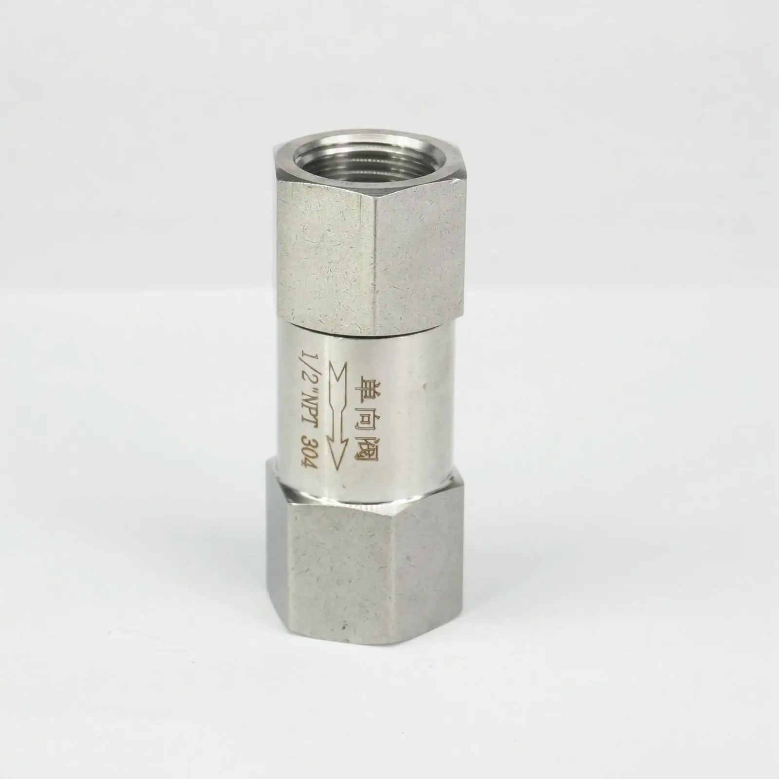 1/2" NPT Female Check One Way Valve 304 Stainless Steel Water Gas Oil ...