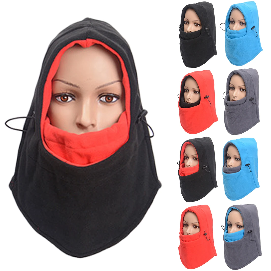 2018 Warm Fleece Bike Half Face Mask Cover Face Hood Protection Cycling ...
