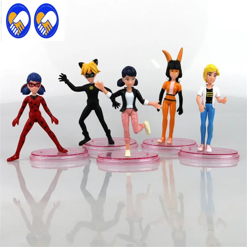 A Toy A Dream 5PCS/SET Miraculous Ladybug Action Figure Toys Adrien ...