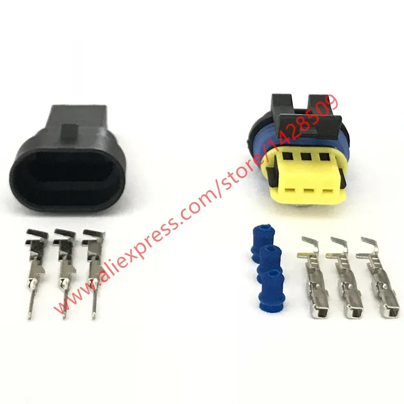1-Set-3-Pin-Female-Male-Waterproof-Electrical-Automotive-Connector ...