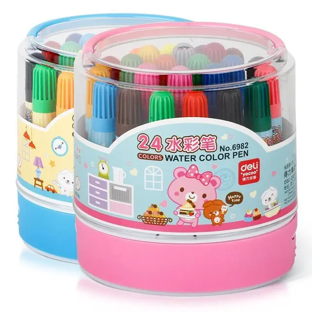 1pcs 6982 water color pen barrel, 24 color lovable watercolor paintin ...