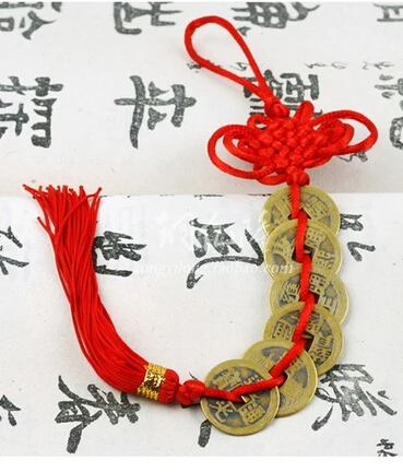 Copper Brass CHINESE crafts decor ation Asian Five emperors money ...