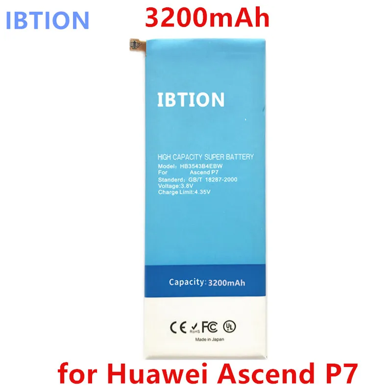 IBTION 3200mAh HB3543B4EBW Battery for Huawei Ascend P7 P7 L07 L09 L00 ...