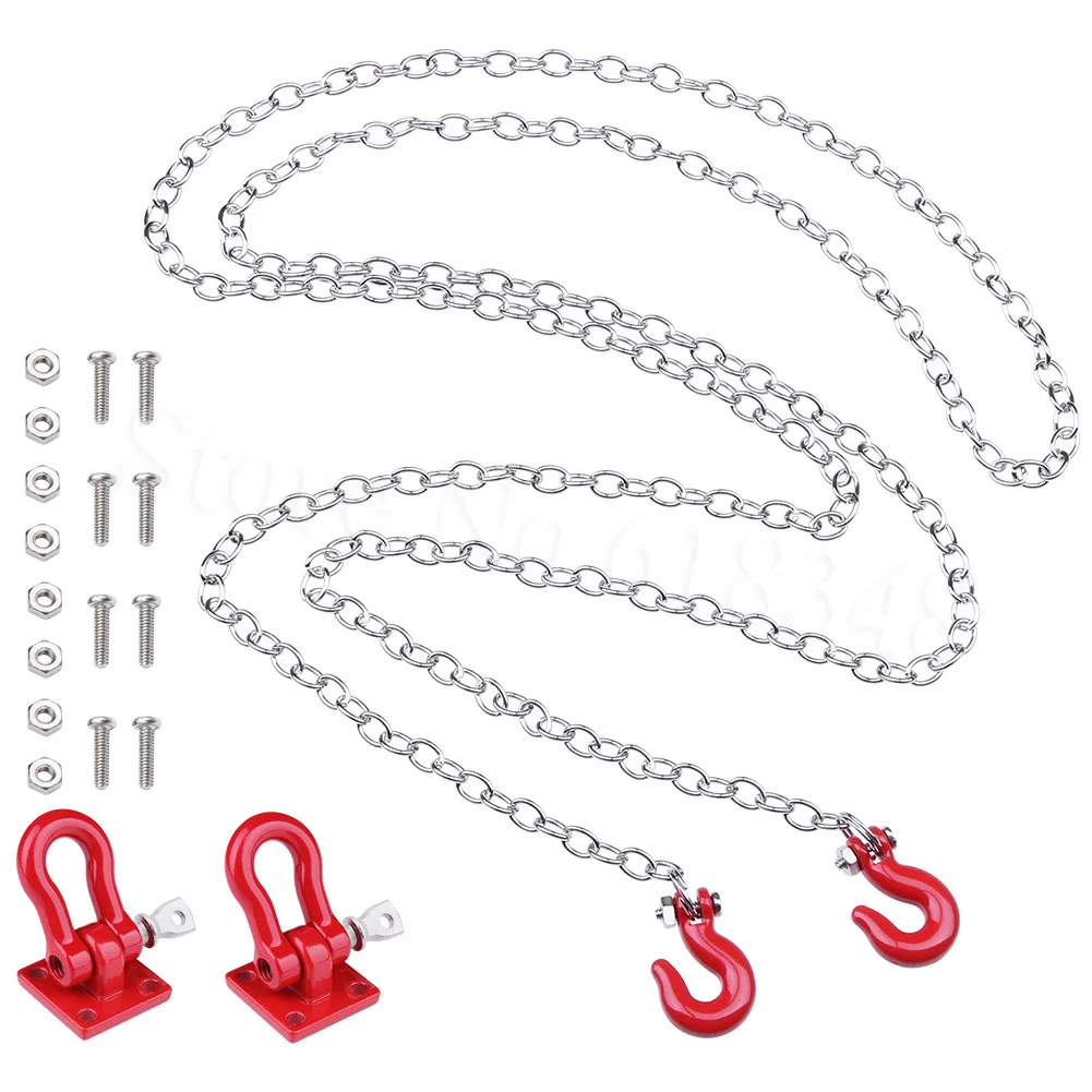 Metal-Tow-Hook-Trailer-Chain-Kit-Decor-1-10-RC-Rock-Crawler-Parts-For ...