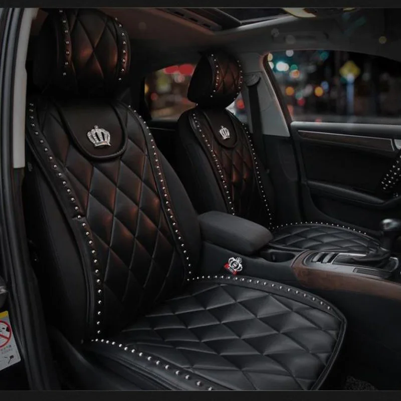 Fashion-Leather-Car-Seat-Covers-Universal-Front-Seats-Cover-Crystal ...