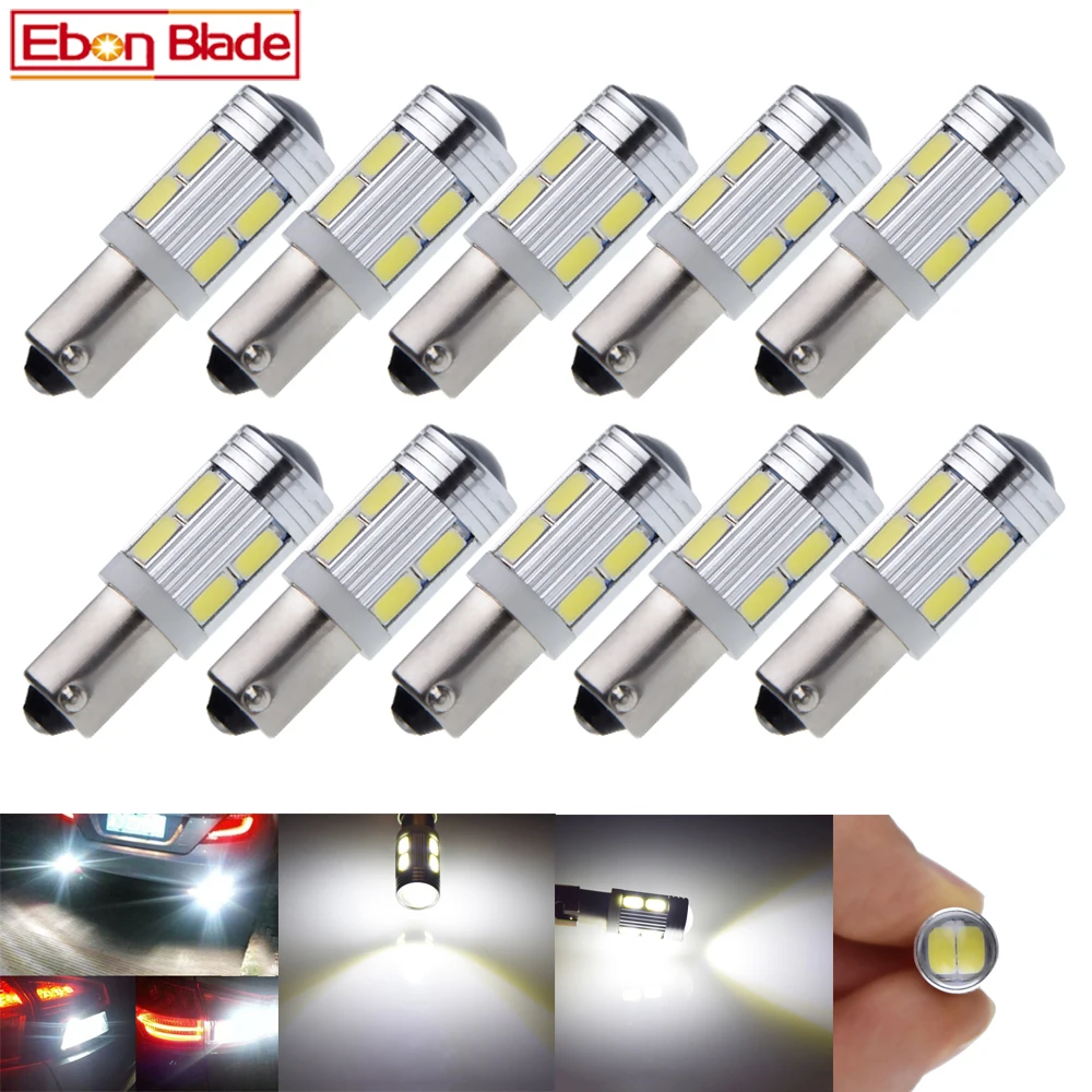 10pcs H21w Bay9s 120 Degress Bax9s H6w 10smd Car Led Lamp For Parking ...