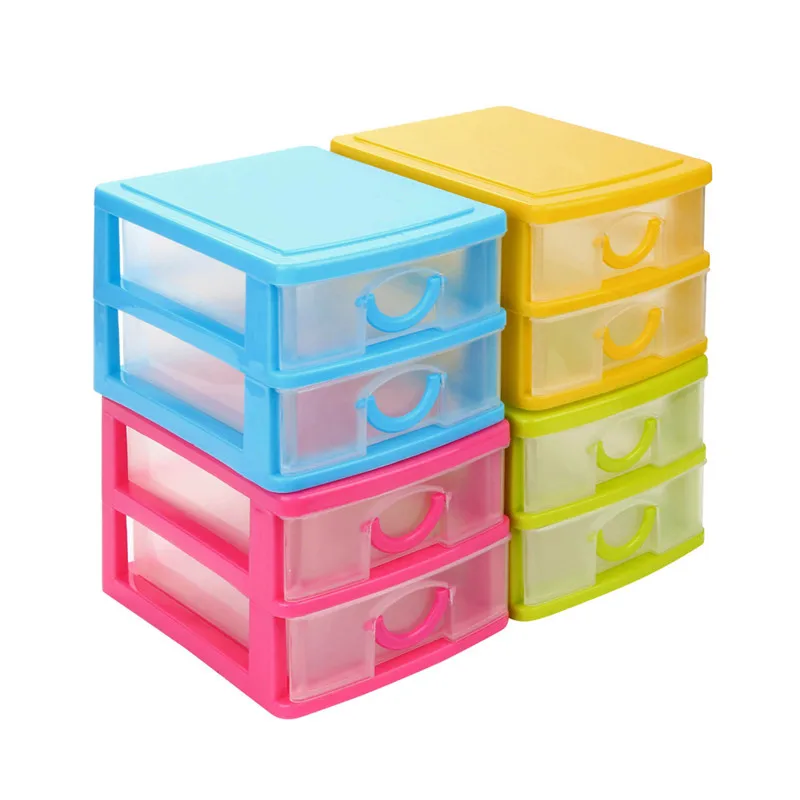 Home Storage Box Durable Plastic Mini Desktop Drawer Sundries Case