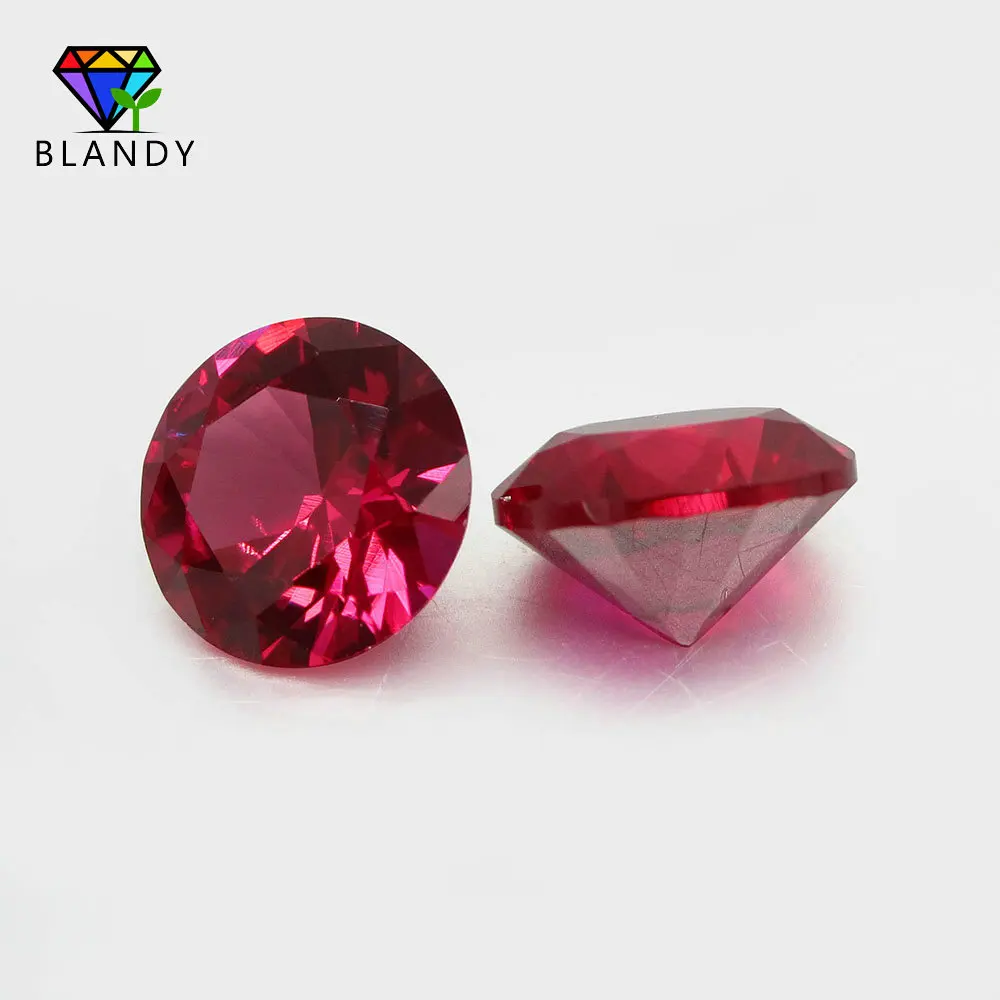 Piedra Roja redonda de corte brillante 5A, 1000 unids/lote de 1,0 ~ 3 ...