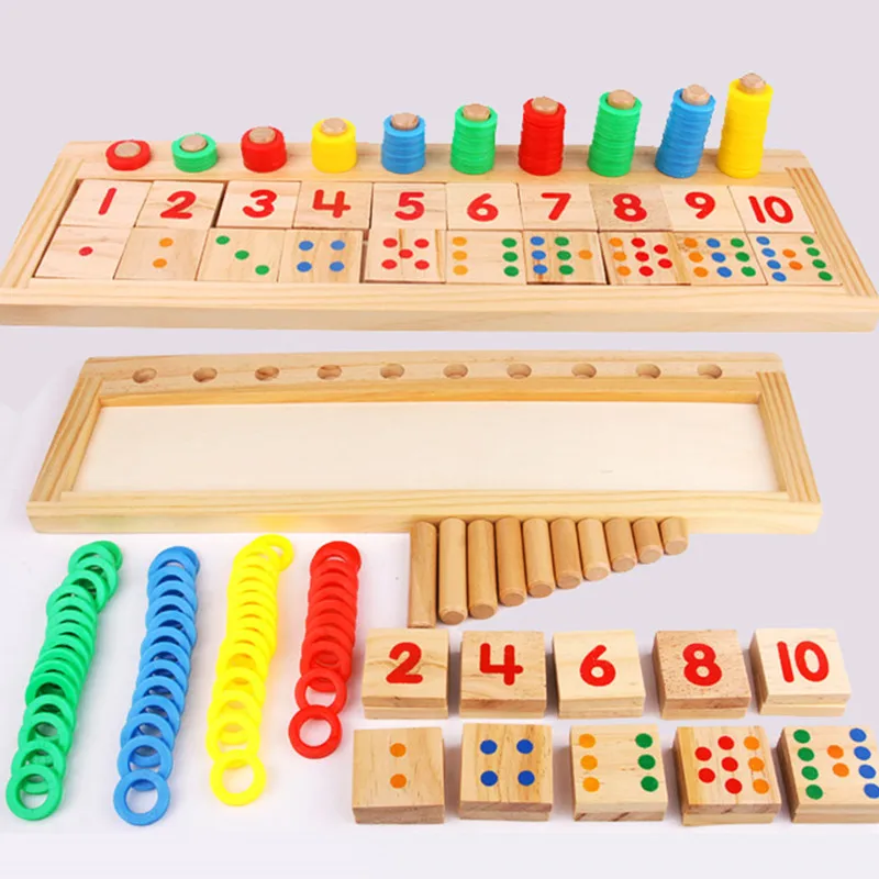 Baby Montessori Education Toys Dominos Children Preschool Teaching Aids 