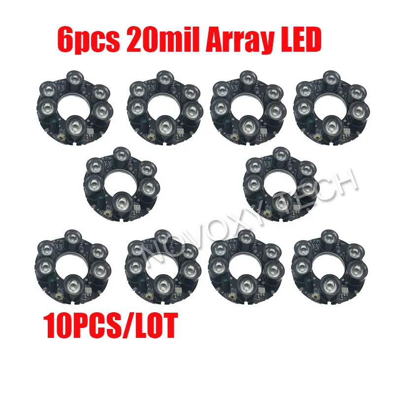 Diy10pcs/lot 6pcs 20mil Array Led Ir 20-50 Meters Pcb Board Size 90 ...