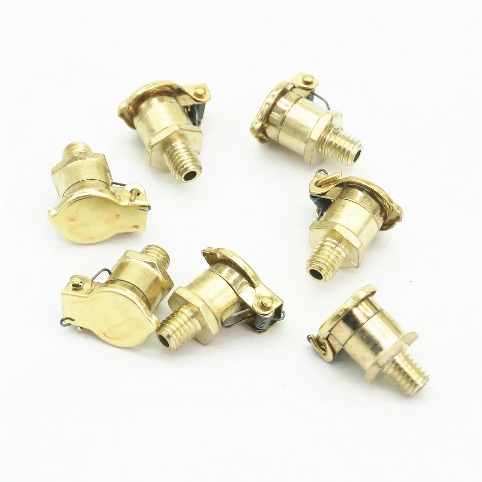 M6x1mm Metric Male Thread Brass Plated Zinc Alloy Oil Cup Oil Port Cap ...