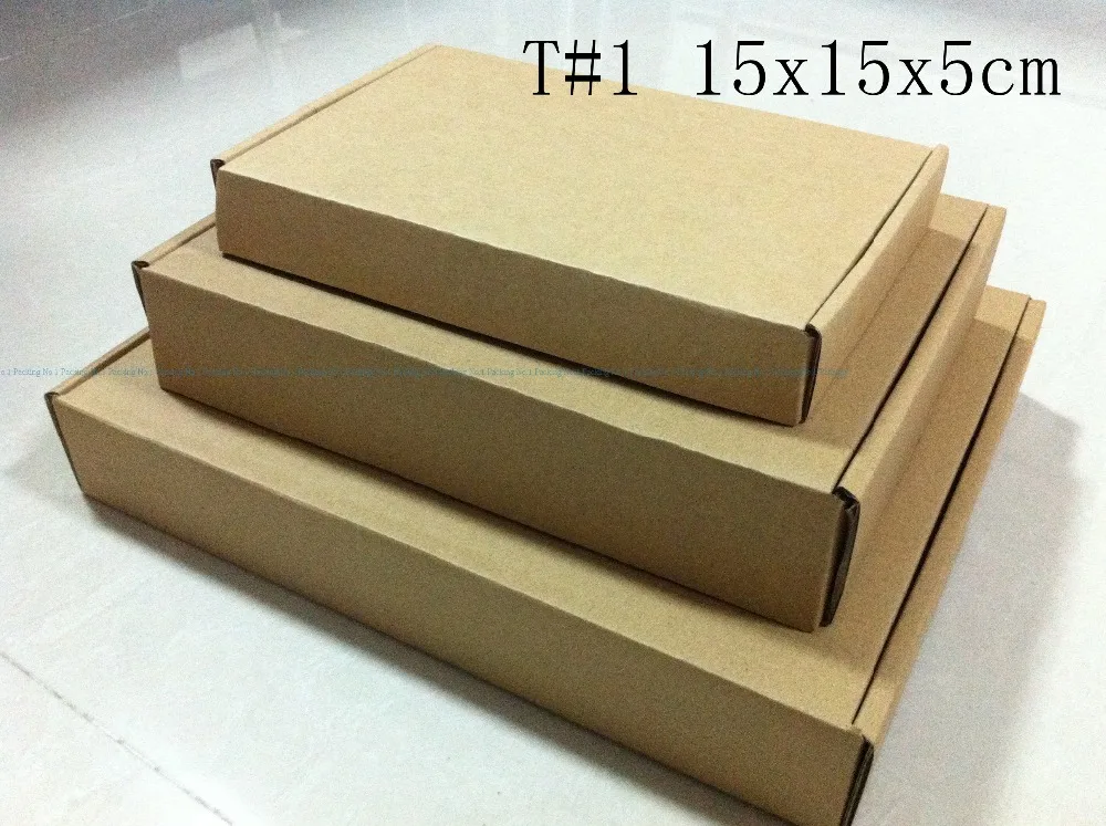 50pcs T#1 15x15x5cm Folding box kraft custom Carton boxes Folding ...