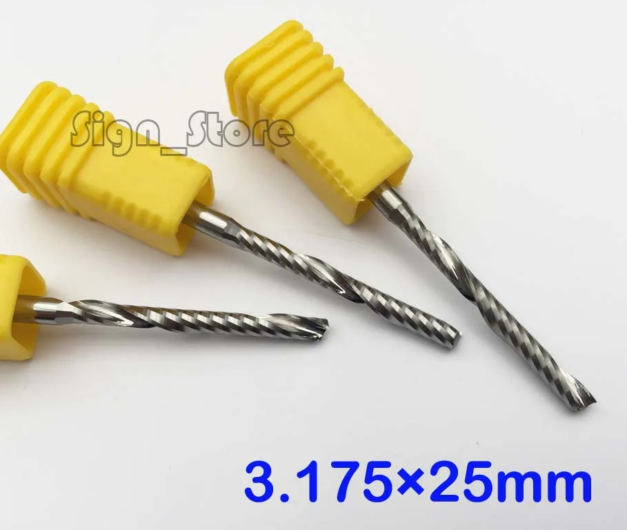 5pcs 3.175mm * 25mm Freeshipping,CNC insert router bit,solid carbide ...