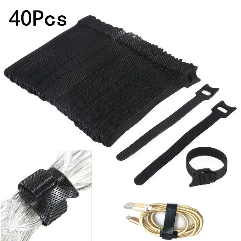 40Pcs-Reusable-Nylon-Cable-Ties-Cable-Management-for-Computer-Mouse-TV ...