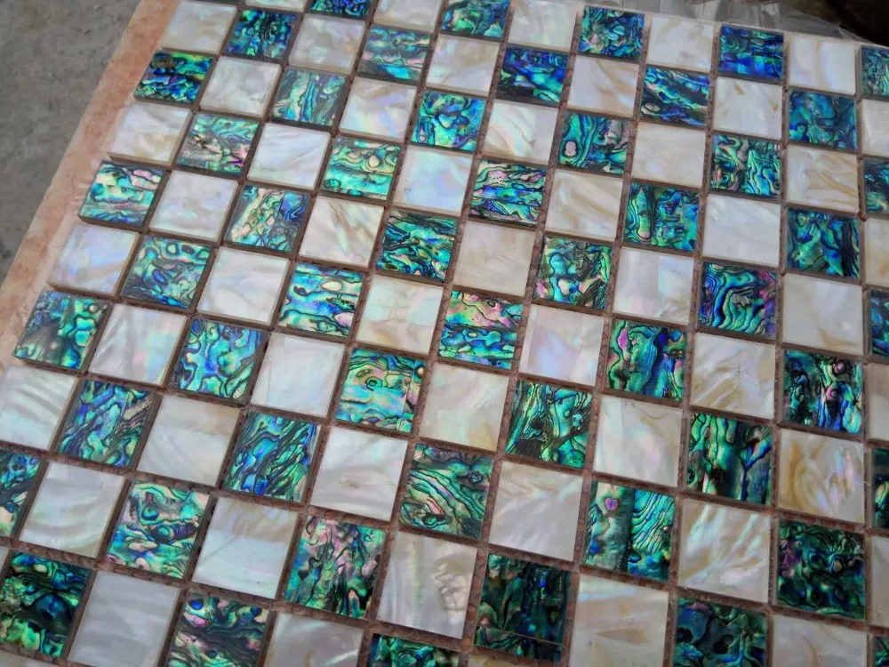 25mm Glimmer New Zealand Abalone Paua Shell Mosaic Tiles Shell Mosaic ...