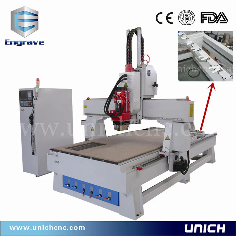 UNICHCNC heavy duty CNC router ATC/automatic tool changer system/5 axis ...