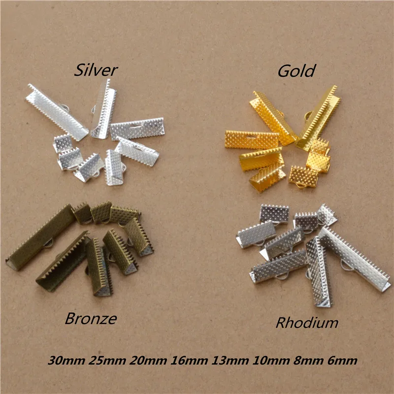 Aliexpress.com : Buy 6 30mm Crimp end caps for leather cord flat cover ...