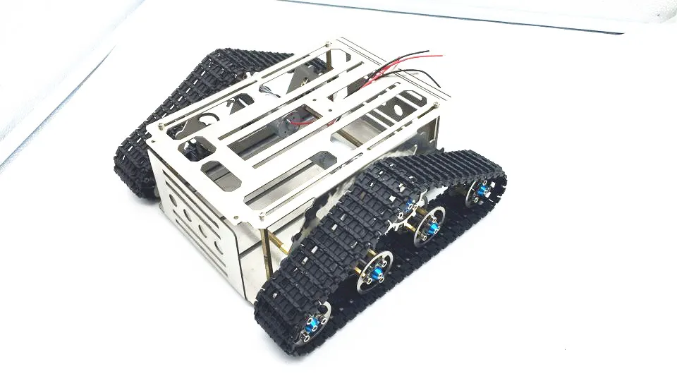 Tracked vehicle Metal robot Tank chassis Track Caterpillar car frame ...