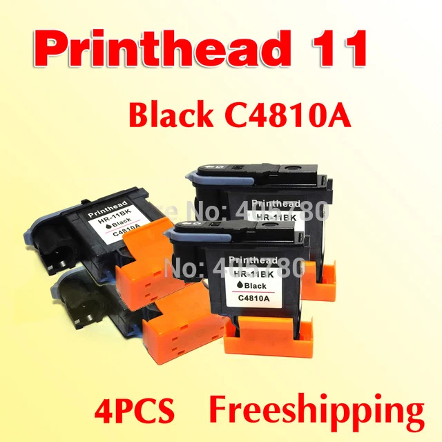 4x for 11 black Printhead compatible for hp 11 print head replacement ...