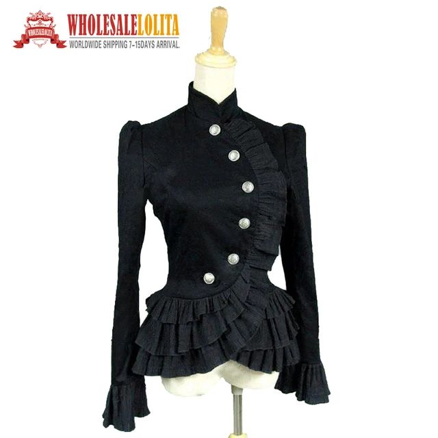 High Quality Victorian Edwardian Riding Jacket Women Cross Over Button