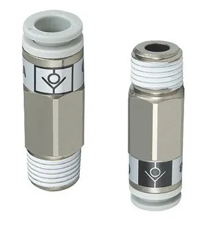 SMC type fittings AKH06A 02S O.D 6mm thread Rc 1/4 male thread straight type way check valve one ...
