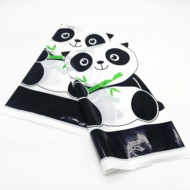 1pcs/pack Panda theme tablecloths cute panda theme disposable plastic ...