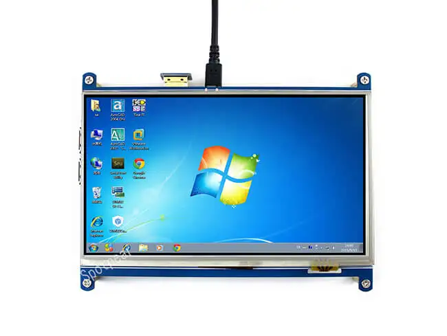 Raspberry pi 7 inch LCD resistive touchscreen HDMI 1024X600 7inch tft ...