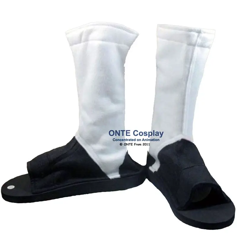 10 Sizes Anime Cosplay Akatsuki Shoes White+Black Ninja Boots Kakashi ...
