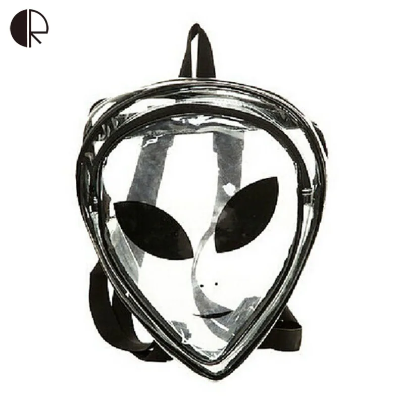 2019 New Unisex Fashion Clear Cartoon Alien School Bags PVC Special ...