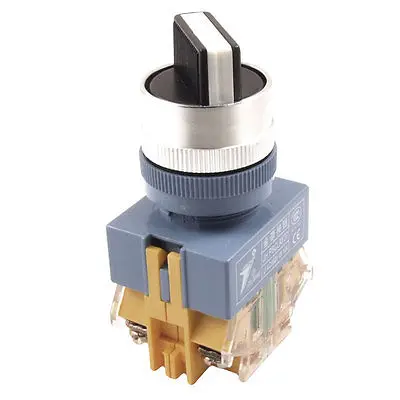 22mm 660V 10A ON/OFF/ON Three 3 Position Latching Rotary Select ...