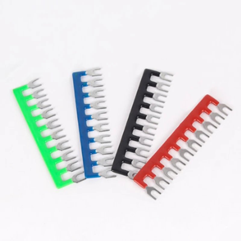 2pcs TB 1510 Wiring Shorting Bar Connector 10 Position Terminal Block ...