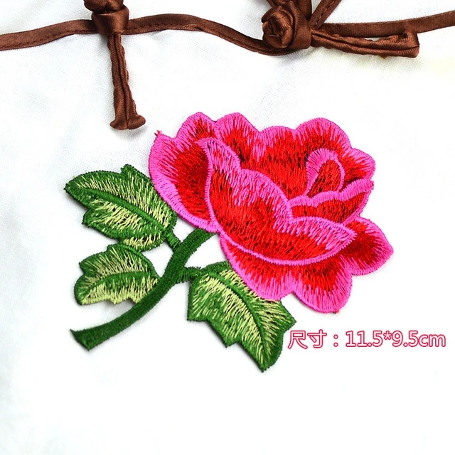 2017 DIY New High quality ROSE Embroidery patch garment accessories ...