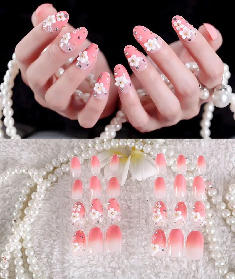 Elaborate False Nail Art Tips (Set Of 24) - Queerks™