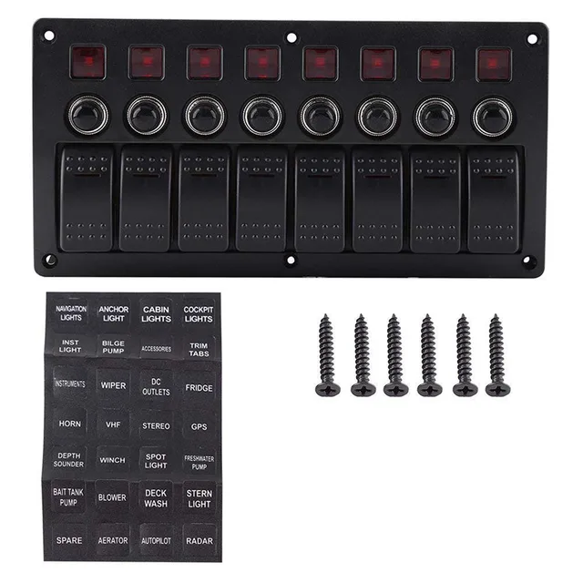 Auxbeam 6 Gang Switch Panel RGB 8 Gang App Control Switch Panel System ...