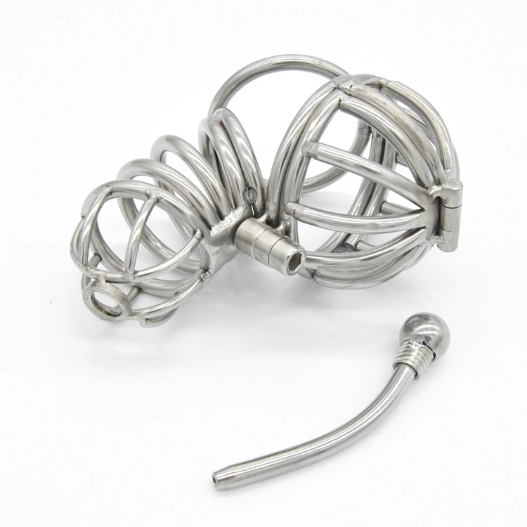 2018 Latest Male Stainless Steel Whole Enclosed Cock Penis Cage W ...