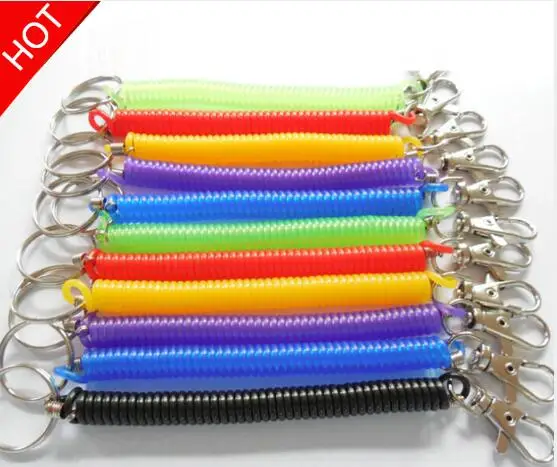 200pcs-lot-Plastic-Retractable-Keychains-Elastic-Rope-Security-Anti ...