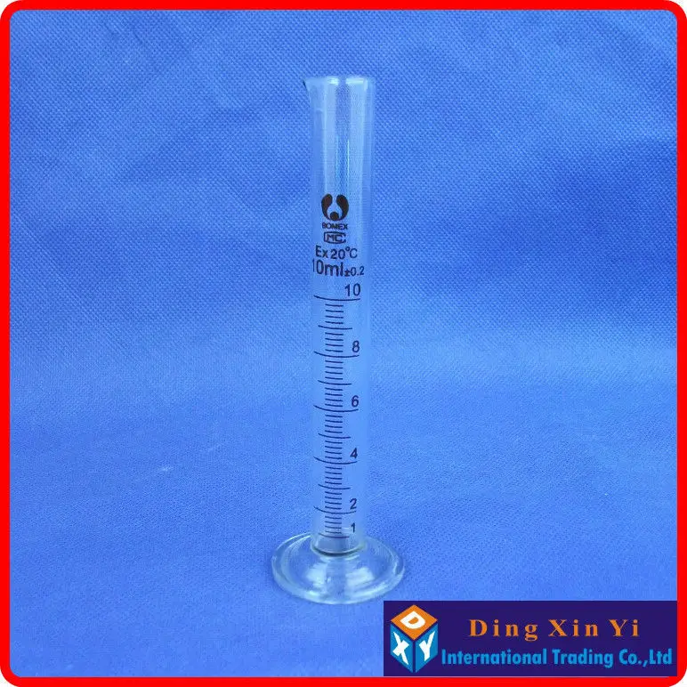 (4 pieces/lot) 10ml graduated cylinder,glass graduate glass measuring ...