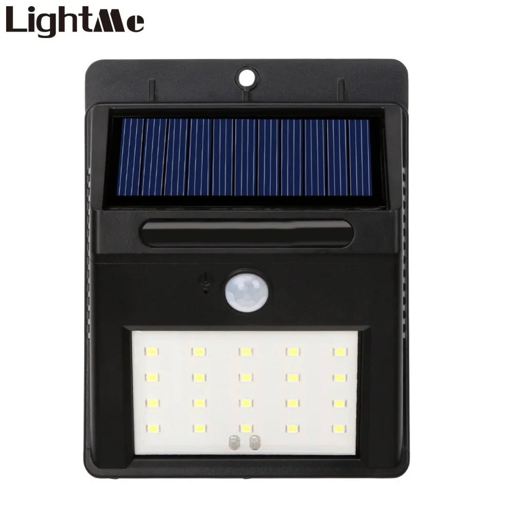 Lightme LED Infrared Sensor Solar Wall Lamp Waterproof 20 LEDs Solar ...